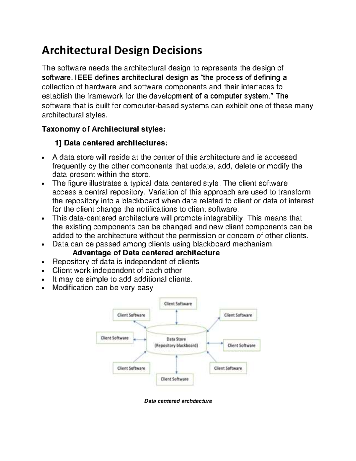 Unit-5 - Complete note of software engineering - Architectural Design ...