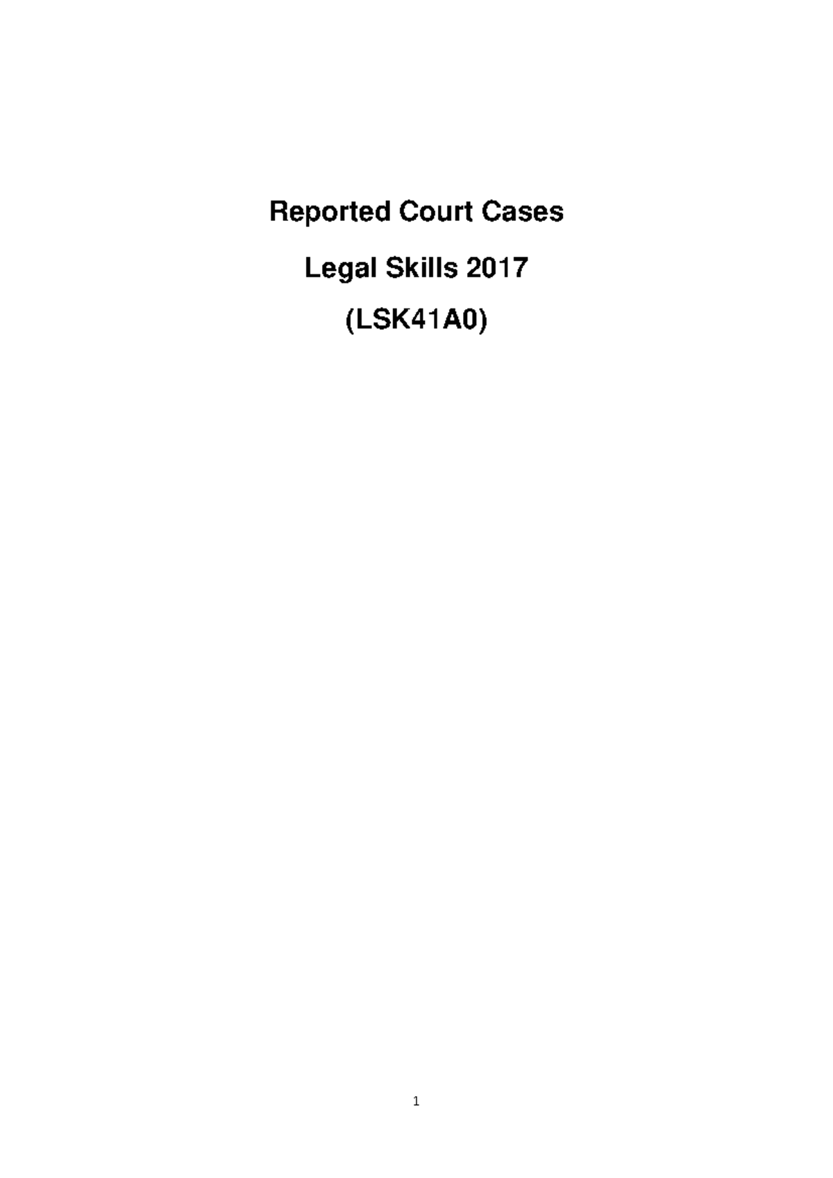 How to read a case Legal Skills - Reported Court Cases Legal Skills ...