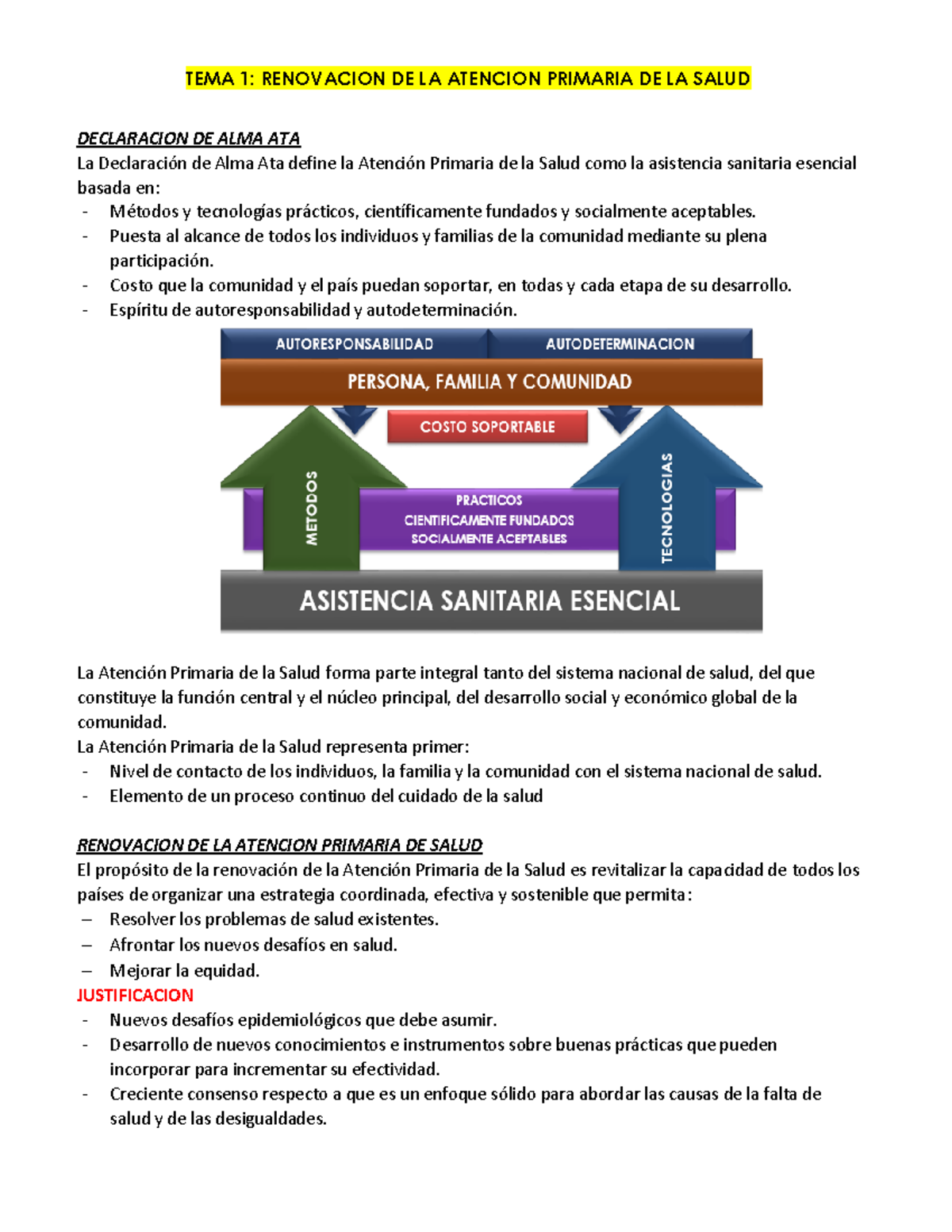 APS PPTS Unidad 1 Y 2 - Resumen de APS - TEMA 1: RENOVACION DE LA ATENCION PRIMARIA DE LA SALUD ...