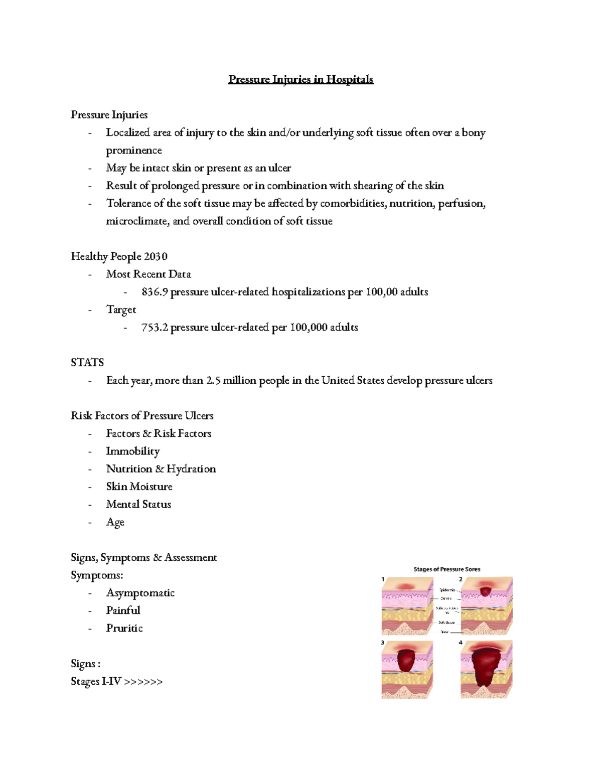 Health Maintenance pressure injuries - Google Docs - Pressure Injuries ...