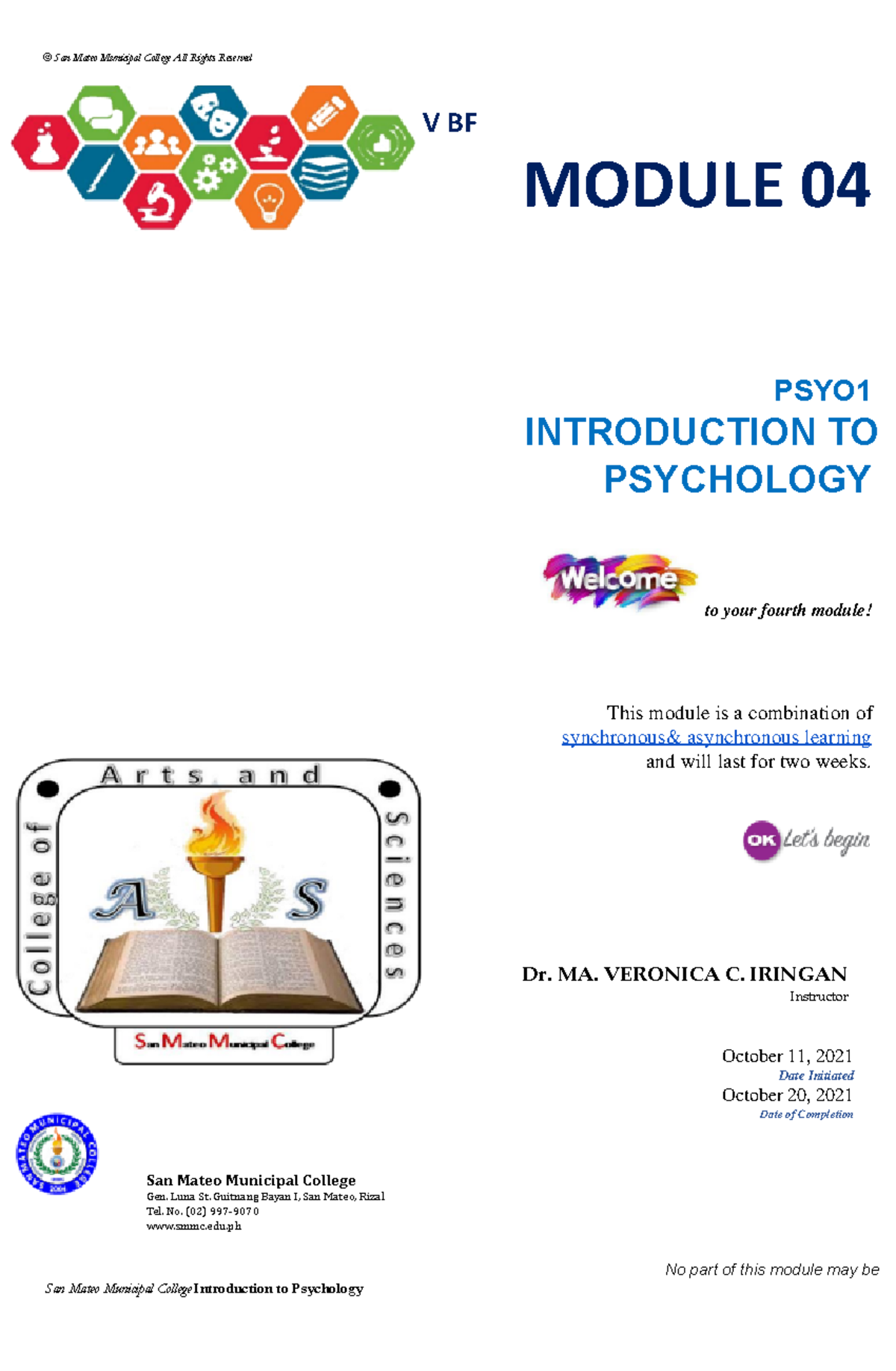 Module 4 - this is a reference guide. - © San Mateo Municipal College ...