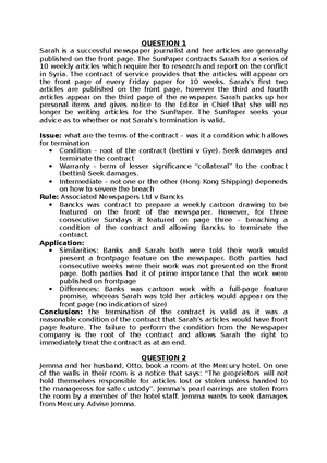 IRAC Guide - examples - Brief Guide to Writing a Legal Problem Solving ...