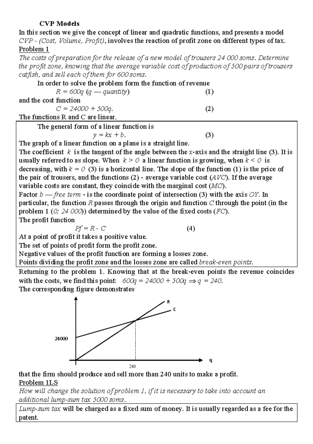 Linalg-cvp - Advanced Math - CVP Models In this section we give the concept of linear and ...