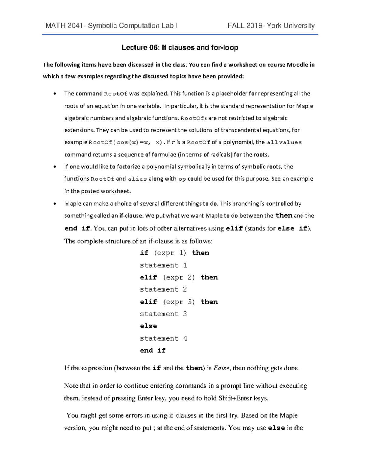 Lecture 06 Warning Tt Undefined Function 32 Math 2041 Symbolic Computation Lab I Fall 2019
