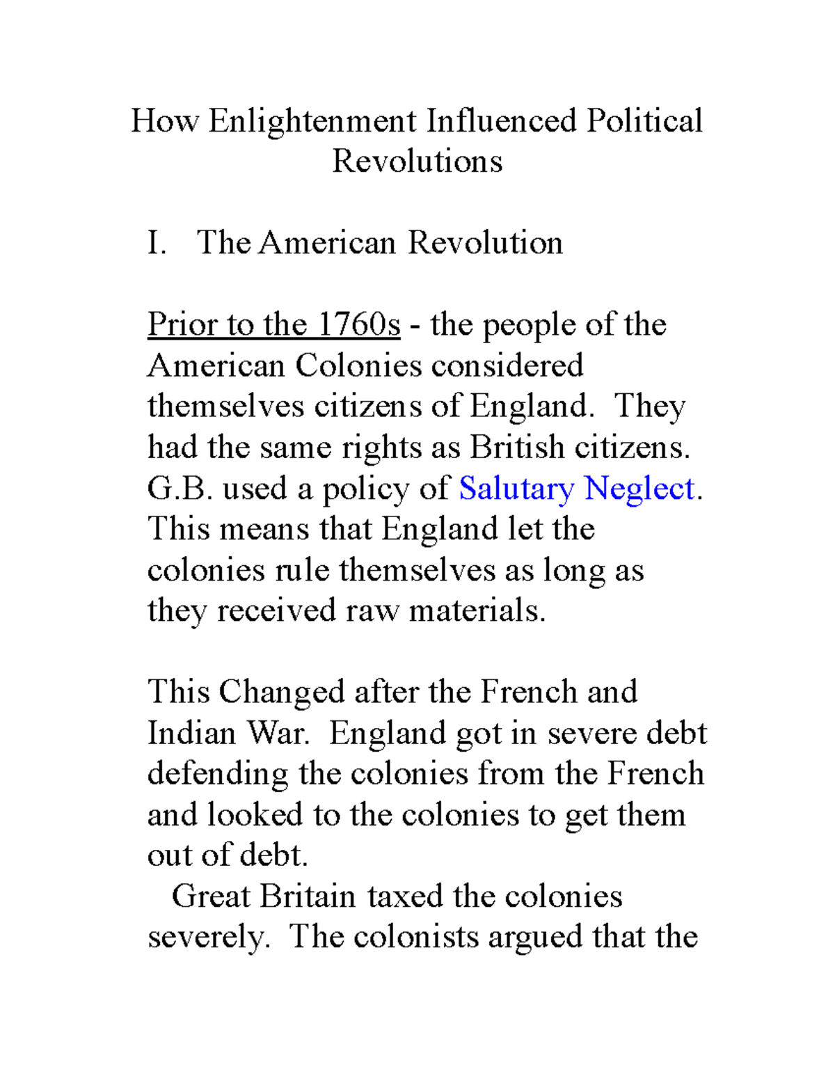 How Enlightenment Influenced Political Revolutions - The American ...