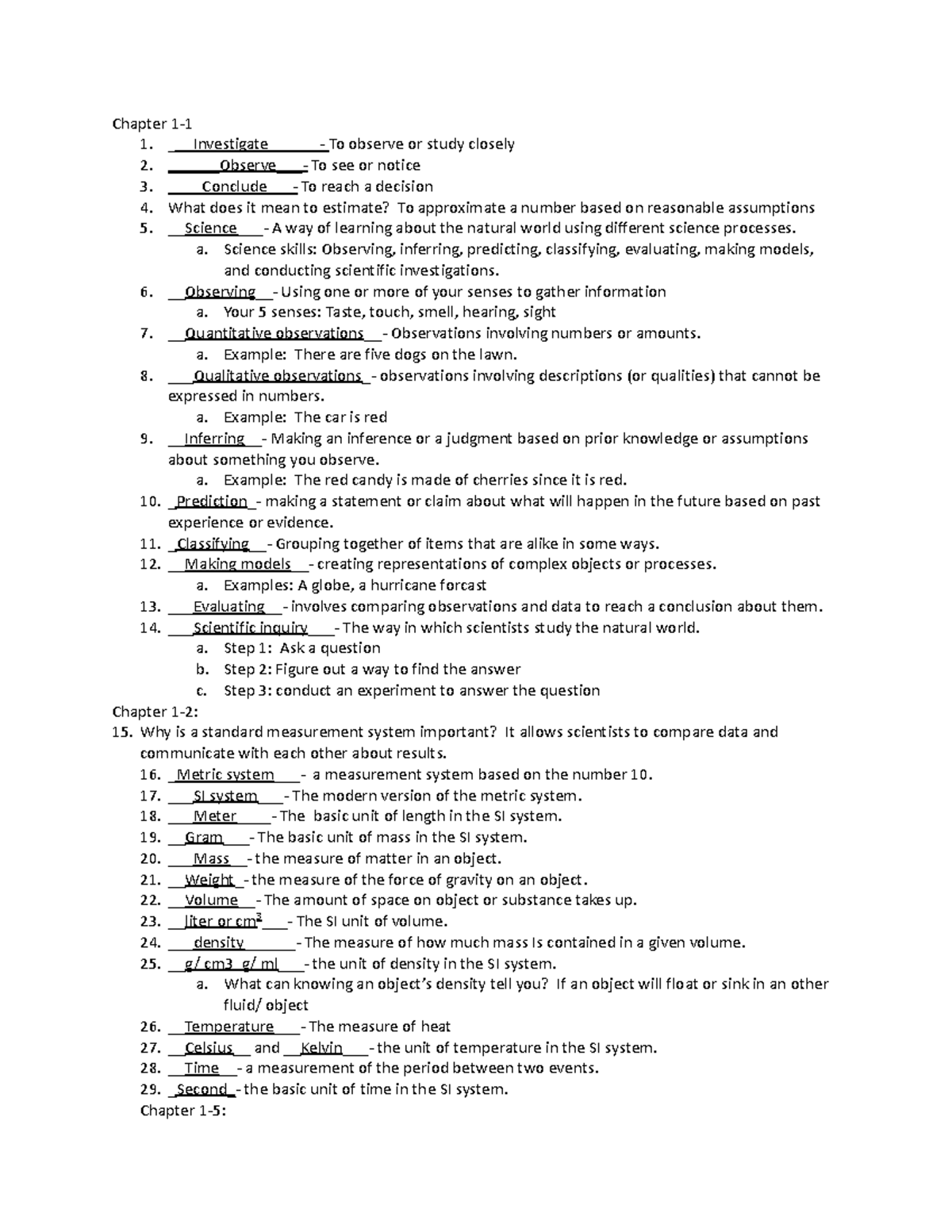 Gym Notes Fitness - Chapter 1- 1. Investigate___- To observe or study ...