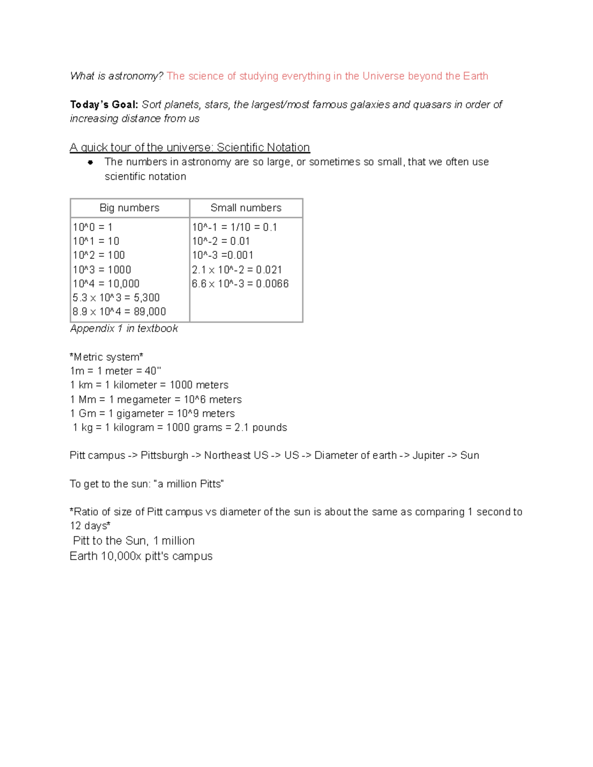 Week 1 What is astronomy - What is astronomy? The science of studying ...