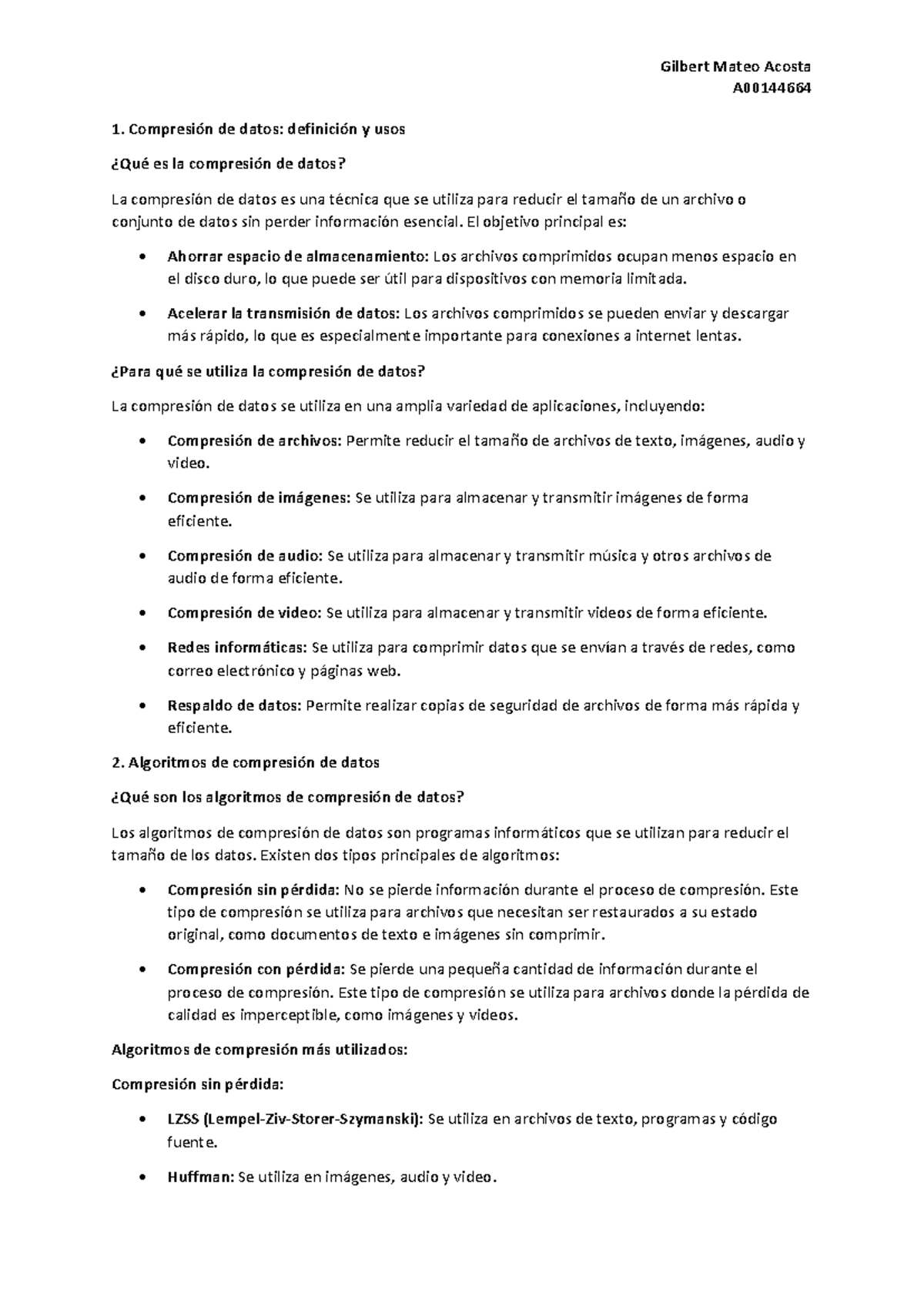 Mateo Acosta GIlbert -Compresión de datos - Gilbert Mateo Acosta A ...