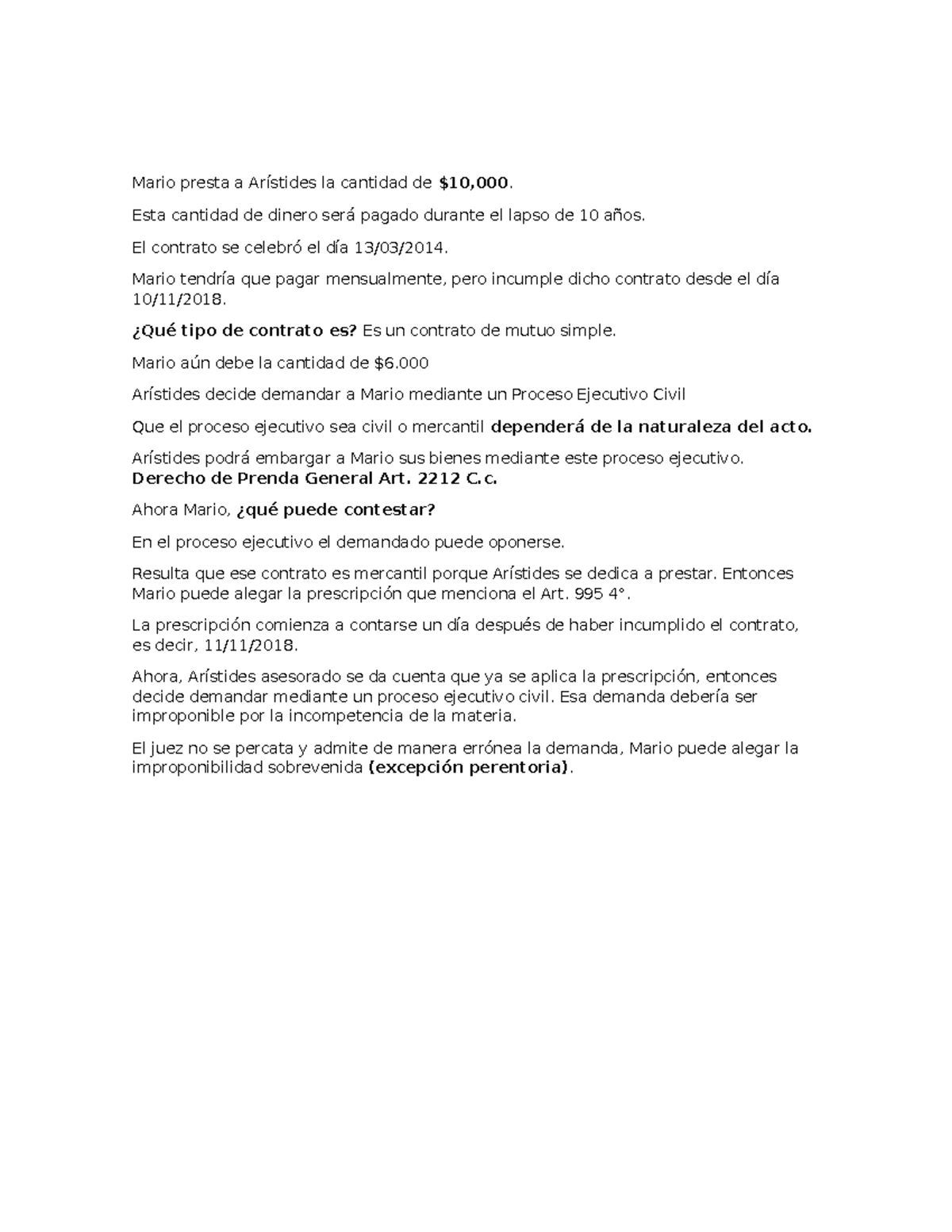CASO I - Importancia de conocer la diferencia entre un acto civil y un ...