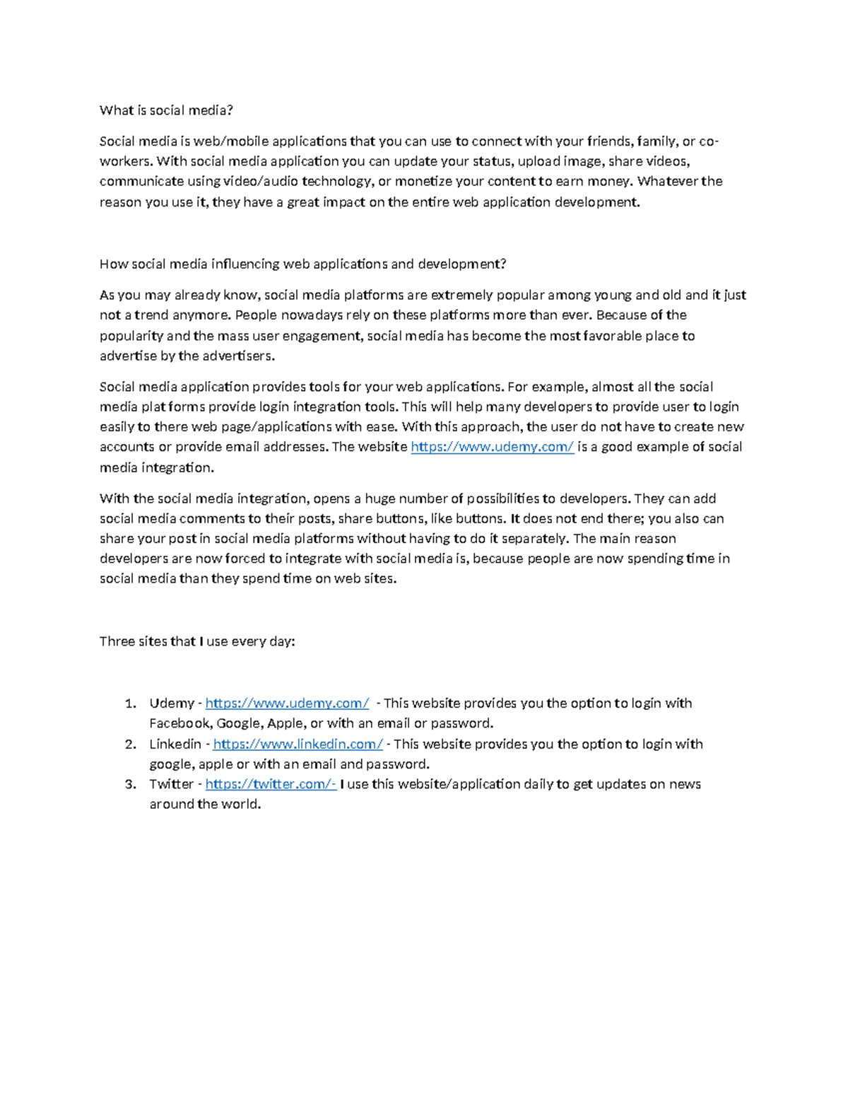 CS 2205 Discussion Forum Unit 3 - What is social media? Social media is ...