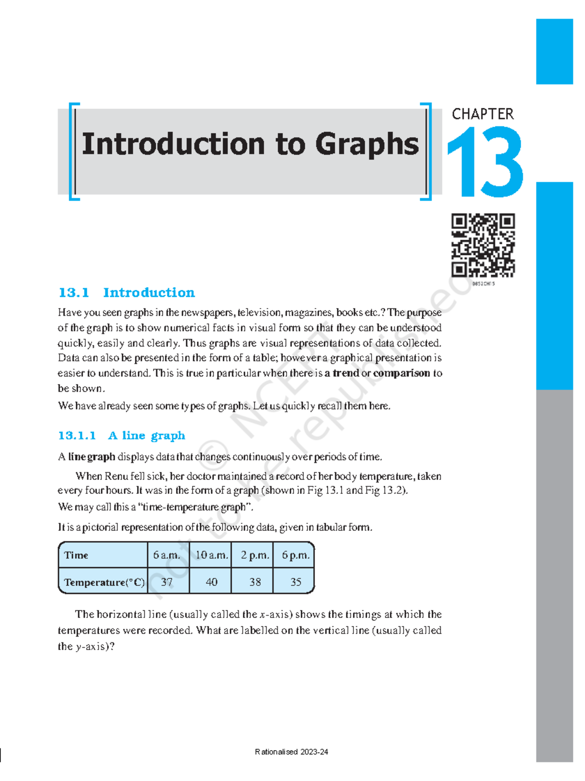 Hemh113 - Mathematics Textbook class 8 English - INTRODUCTION TO GRAPHS ...