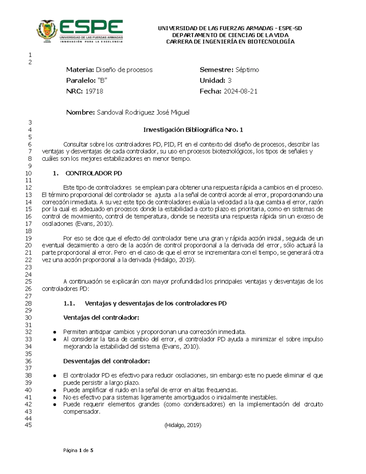 A3 - Actividades de aprendizaje en la educación inicial - Tema n.° 1 ...