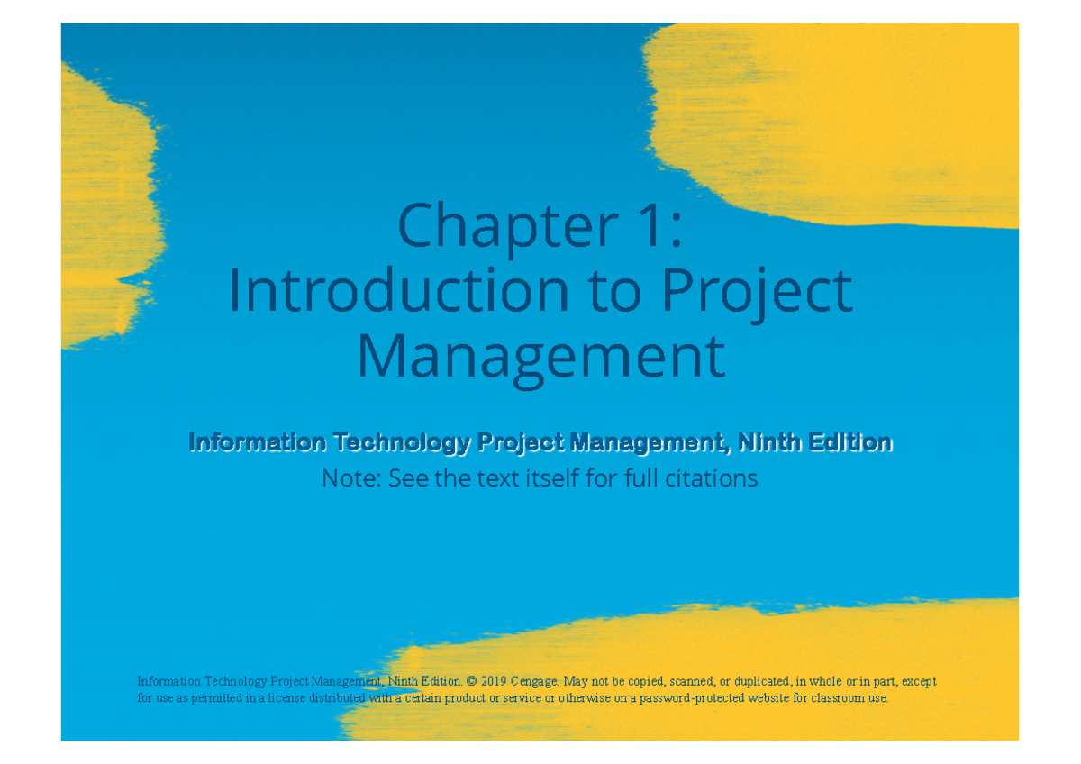 Ch1 - Intro to PM - bla - Chapter 1: Introduction to Project Management ...