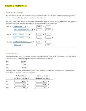 Module 7 Problem Set - ACC201 - MODULE 7 PROBLEM SET - Studocu