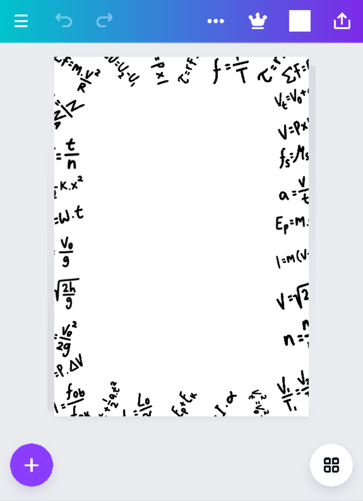 White And Black Creative Physics Formula Blank Paper A4 Document ...