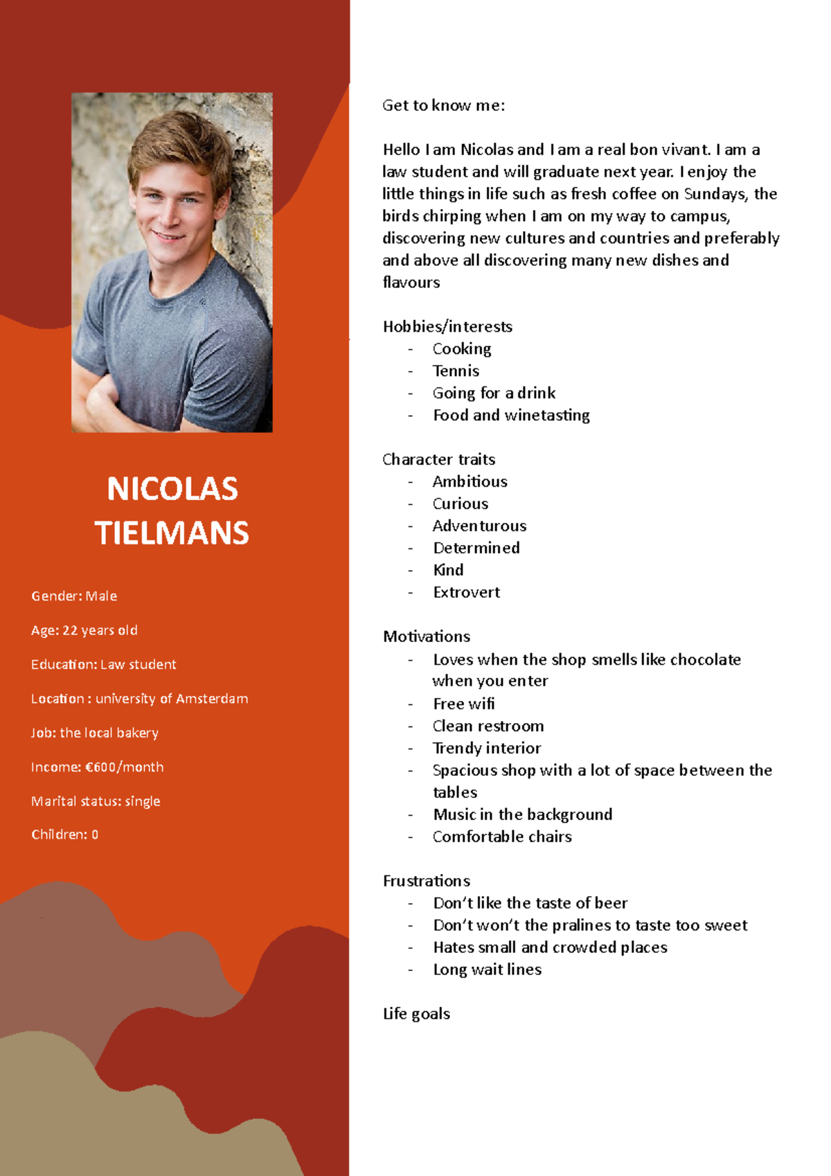 Buyer persona 1 - zl, - Marketing - Arteveldehogeschool - Studocu