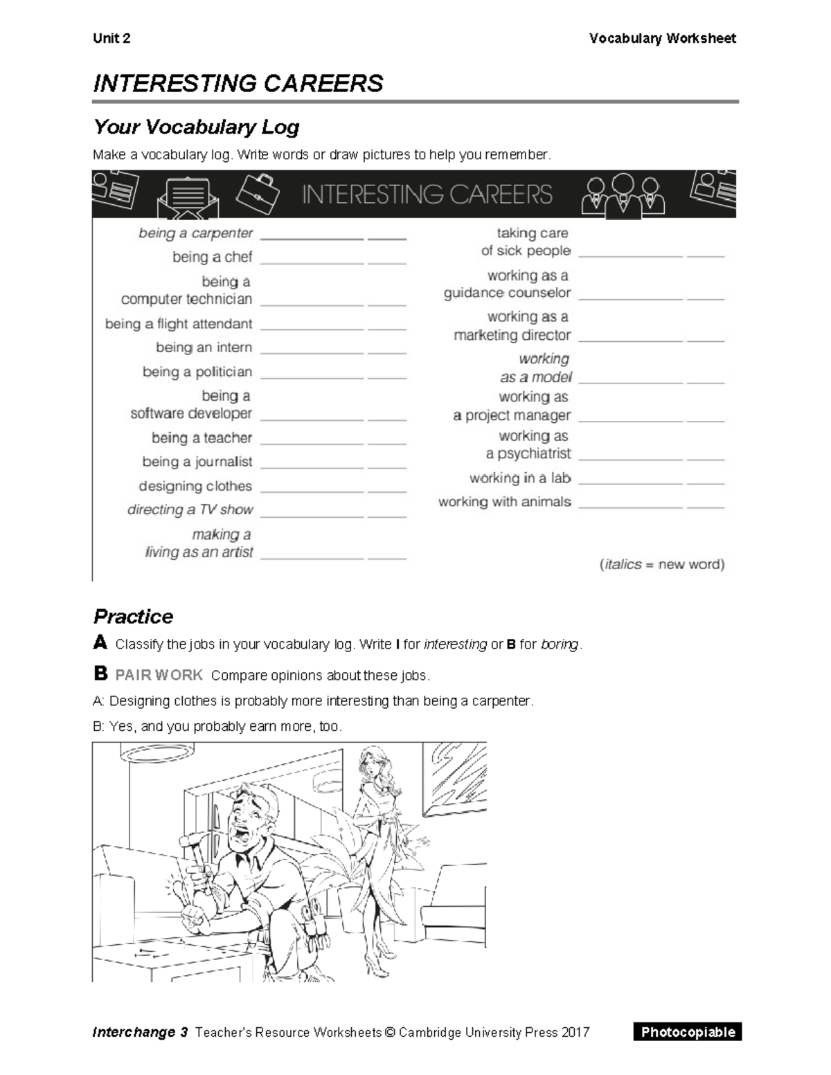 Interchange 5th Ed Level 3 Unit02 Vocabulary Worksheet - Unit 2 ...