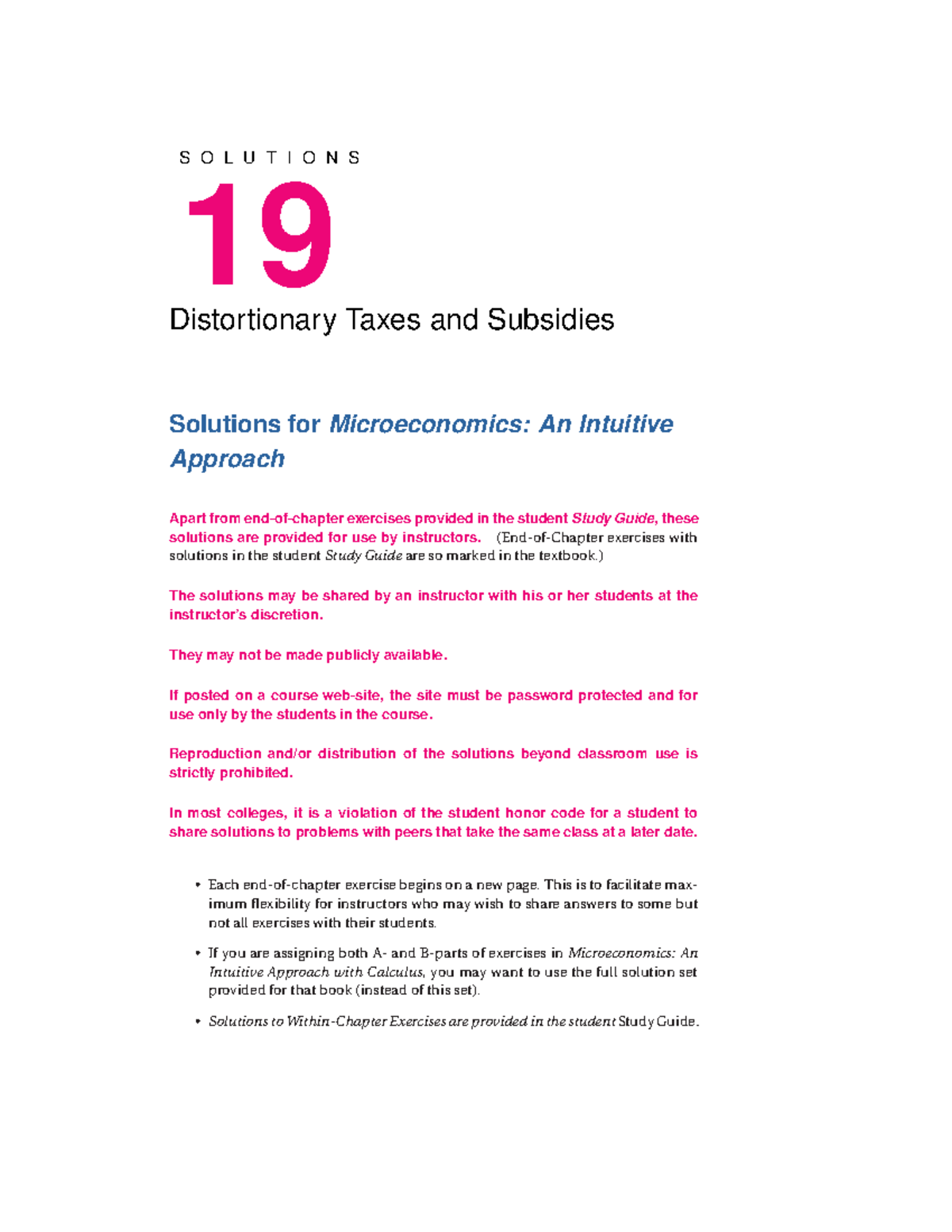 Solution Chapter 19A - ECON1001 - UCL - Studocu