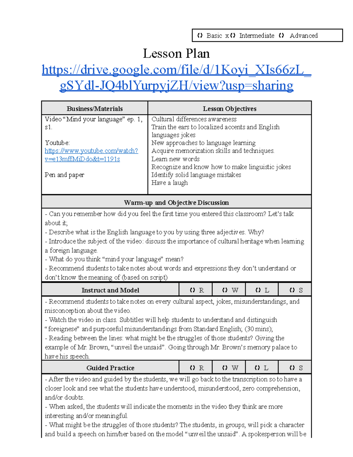 3. Edited Listening Speaking Lesson Plan with Technology - Lesson Plan ...