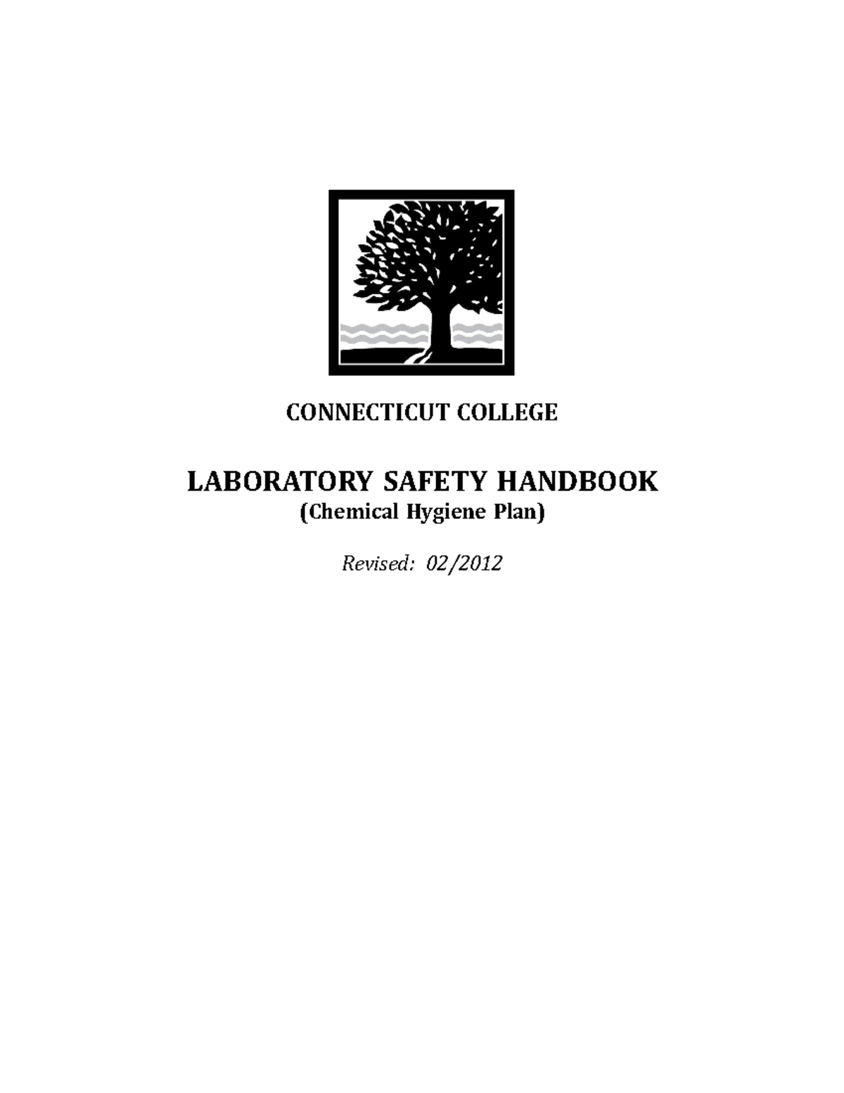 LAB- Safety- Handbook - CONNECTICUT COLLEGE LABORATORY SAFETY HANDBOOK ...
