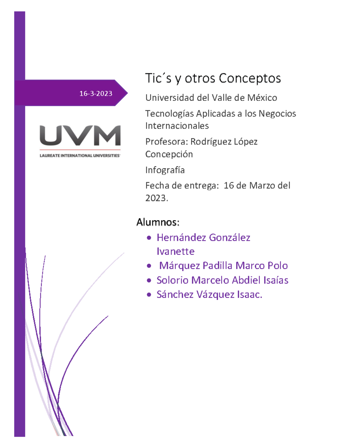 Tecno - tics y otros conceptos - 16 - 3 - 2023 Tic ́s y otros Conceptos ...
