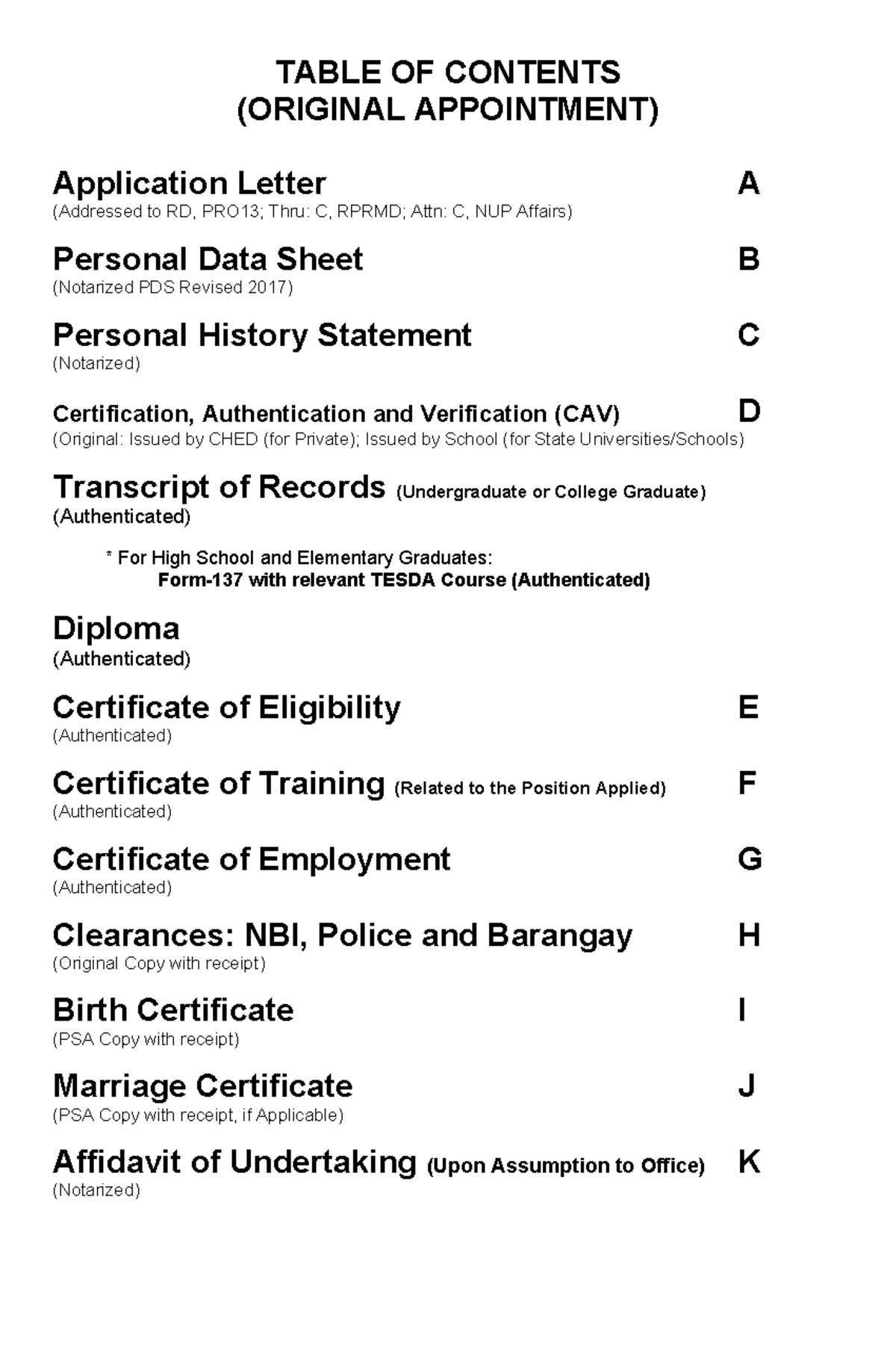 TOC-ORig - cartography - TABLE OF CONTENTS (ORIGINAL APPOINTMENT ...