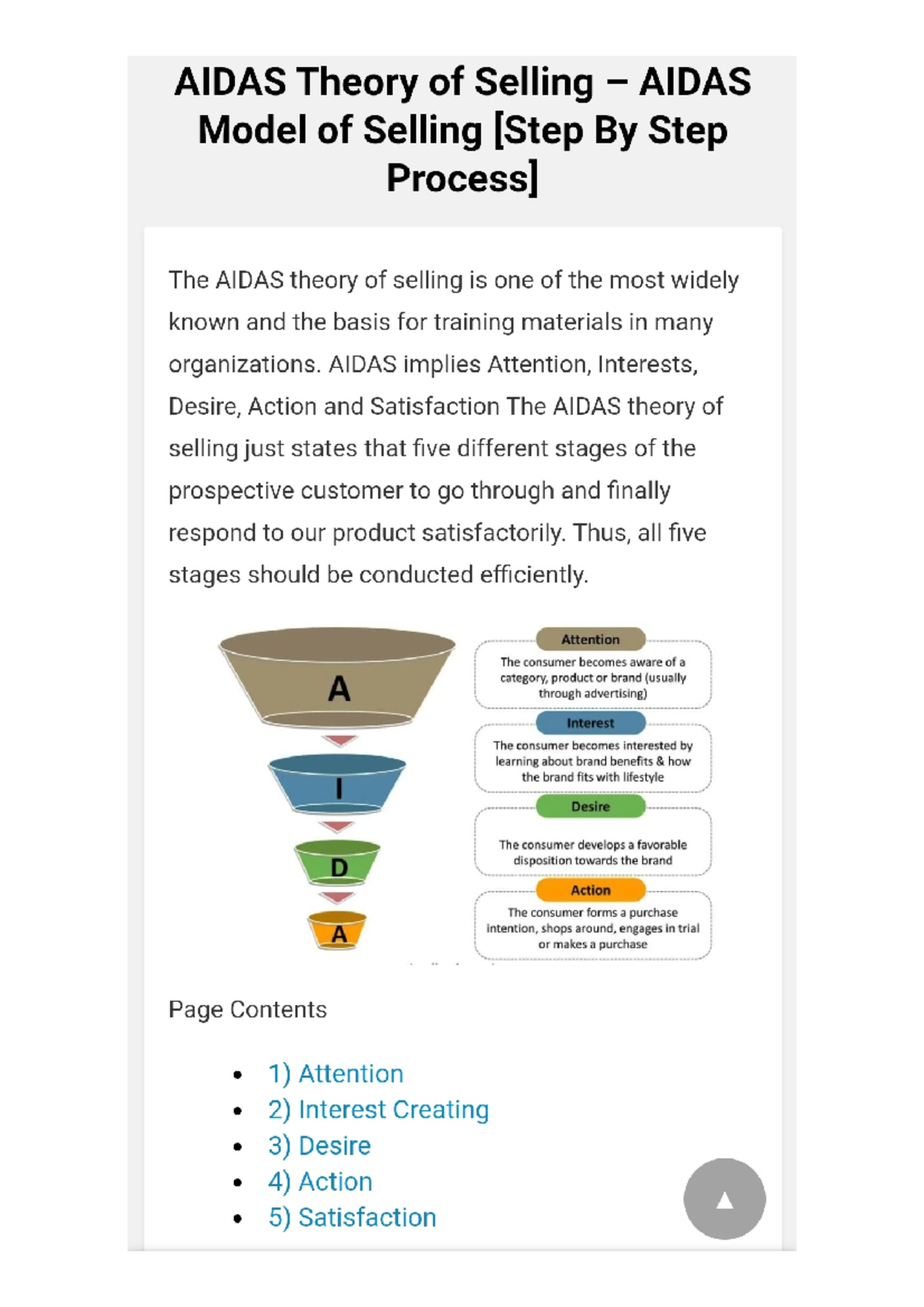 Aidas Theory - Good - AIDAS Theory of Selling AIDAS Model of Selling ...