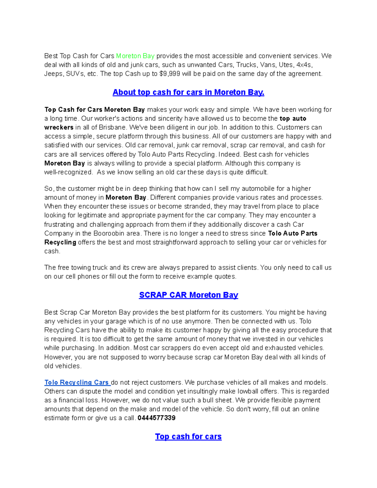 Best Top Cash for Cars Moreton Bay provides the most accessible and ...