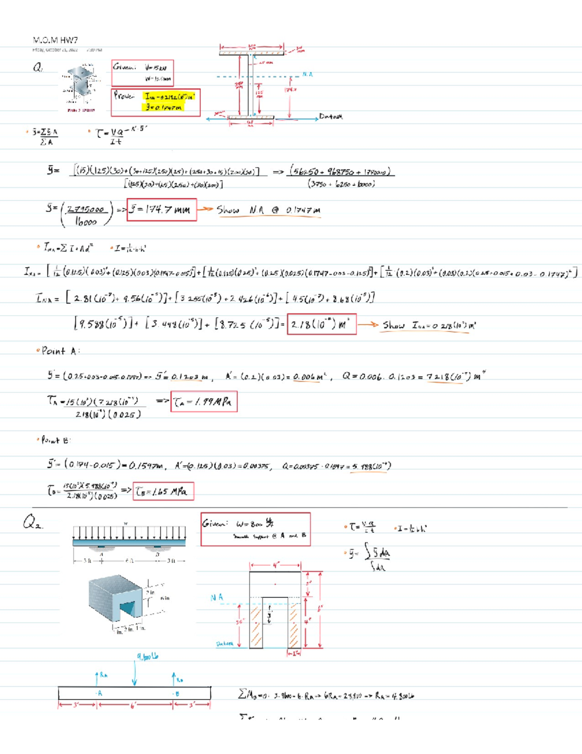HW7 Problems worked - 3306 - Studocu