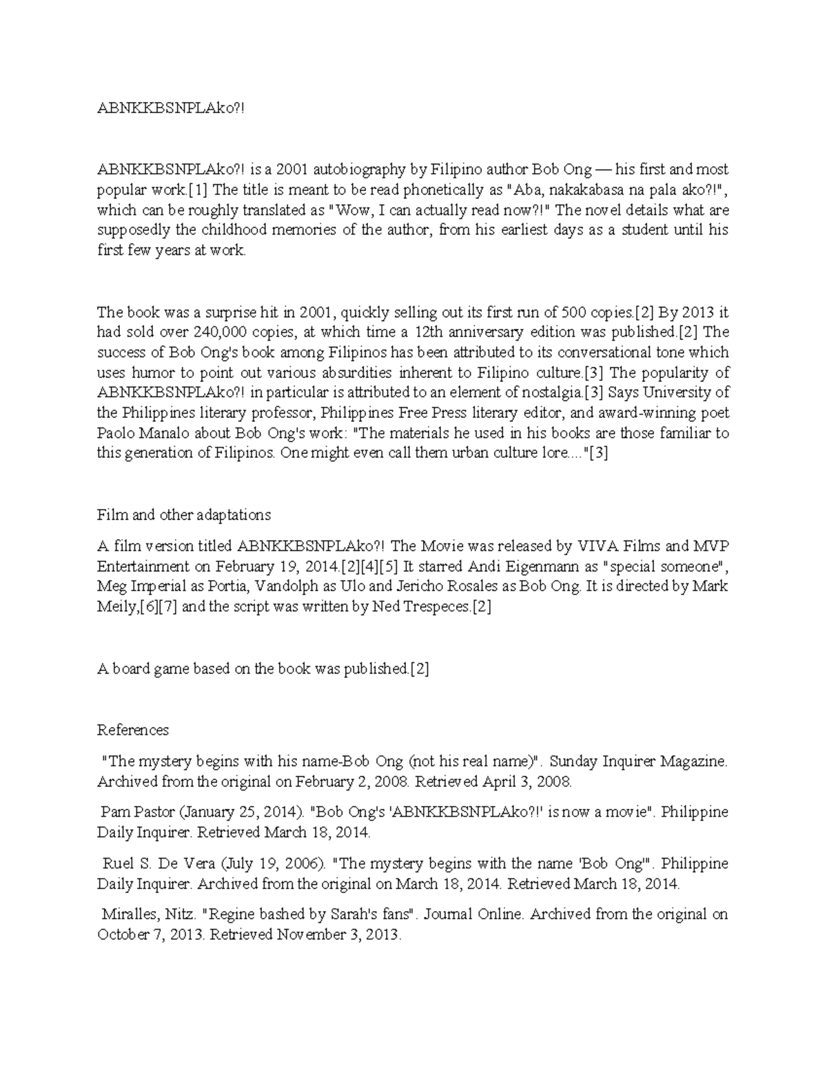 Abnkkbsnplako - Additional I - ABNKKBSNPLAko?! ABNKKBSNPLAko?! is a ...