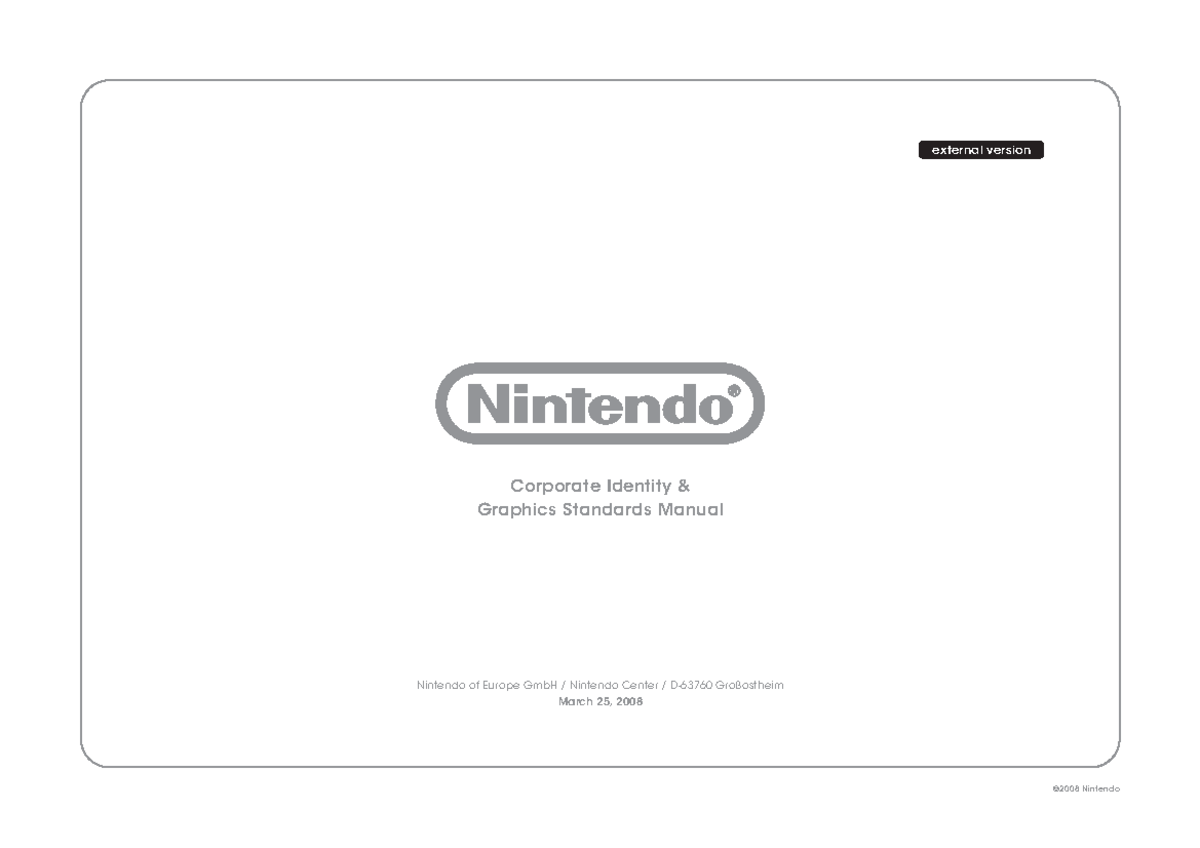 Brandbook Nintendo - Nintendo of Europe GmbH / Nintendo Center / D ...
