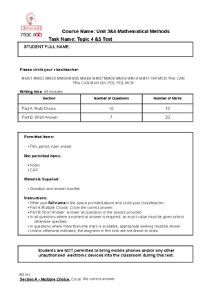probability Sac prac 1 answers - MATHEMATICAL METHODS SAC 3 Practice ...