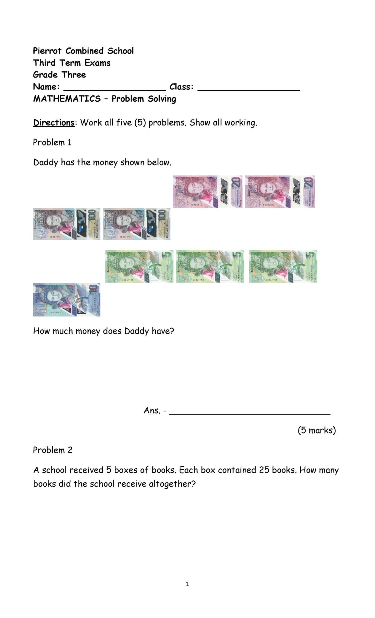Math PS 2023 - Notes and coursework - Pierrot Combined School Third ...