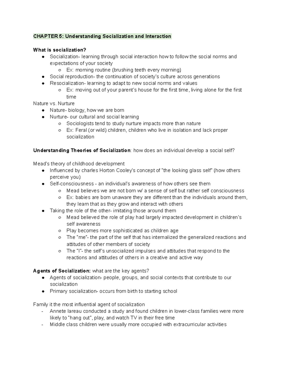 SOC 5-9 - SOC lecture notes chapter 5-9 - CHAPTER 5: Understanding ...