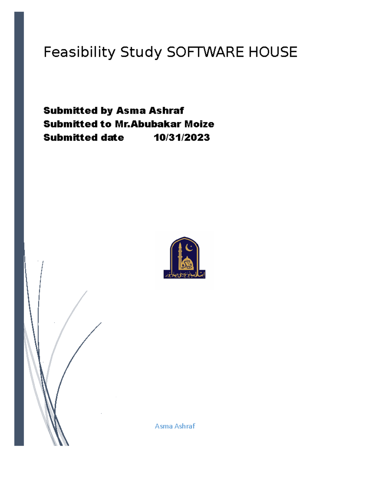 Feasibility Study Software House - Feasibility Study SOFTWARE HOUSE ...