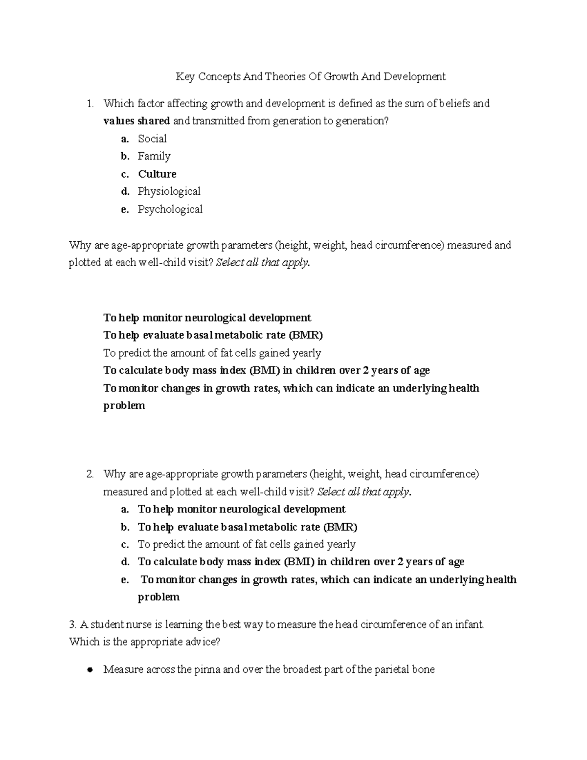 Key Concepts And Theories Of Growth And Development Micro Quiz 1 - Key ...