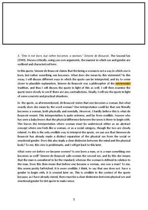 Feminism- The Personal is Political - ” This remains one of the most ...