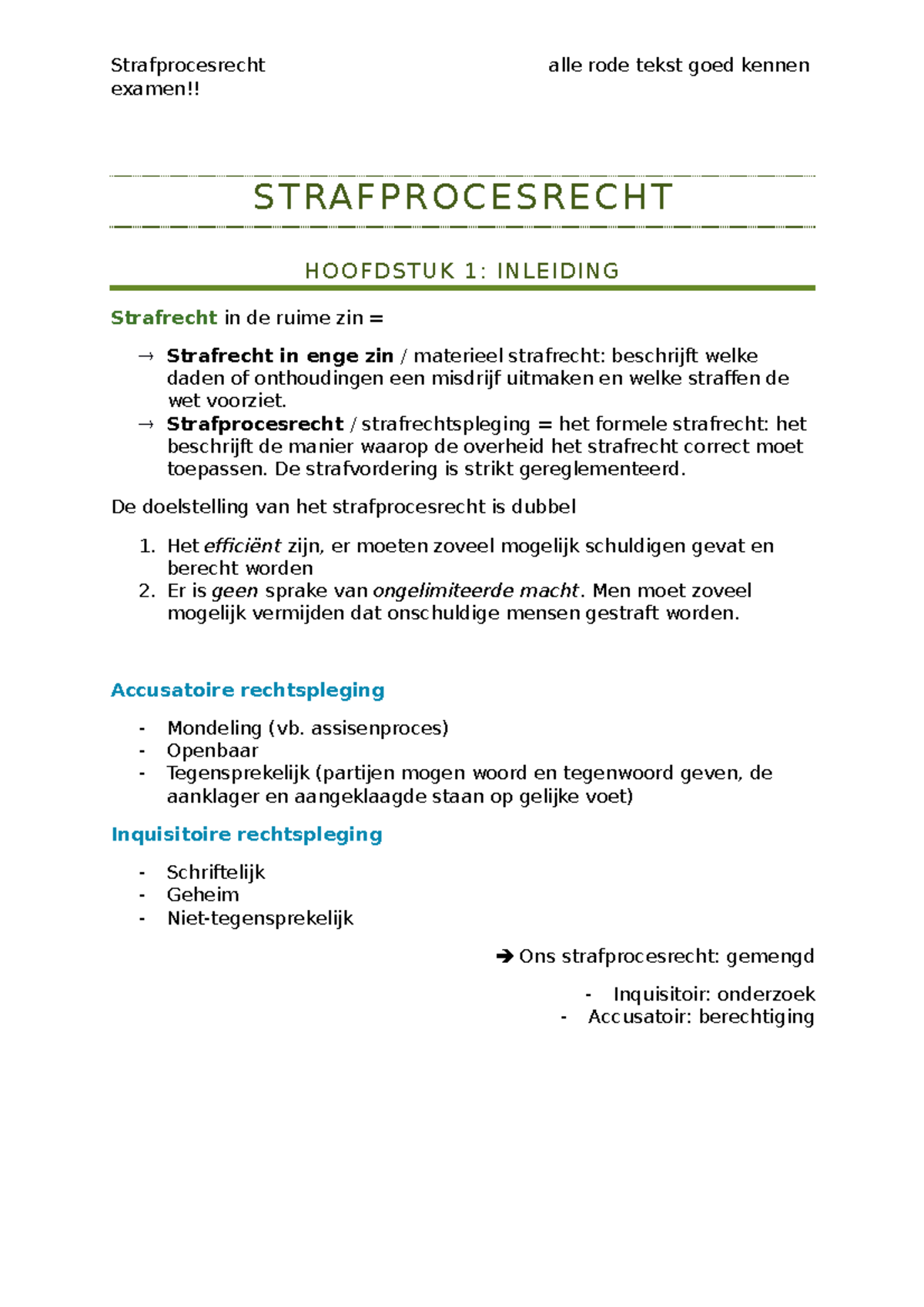 SV-Strafprocesrecht - PowerPoint samengevat - examen!! S T RA F P R O C ...