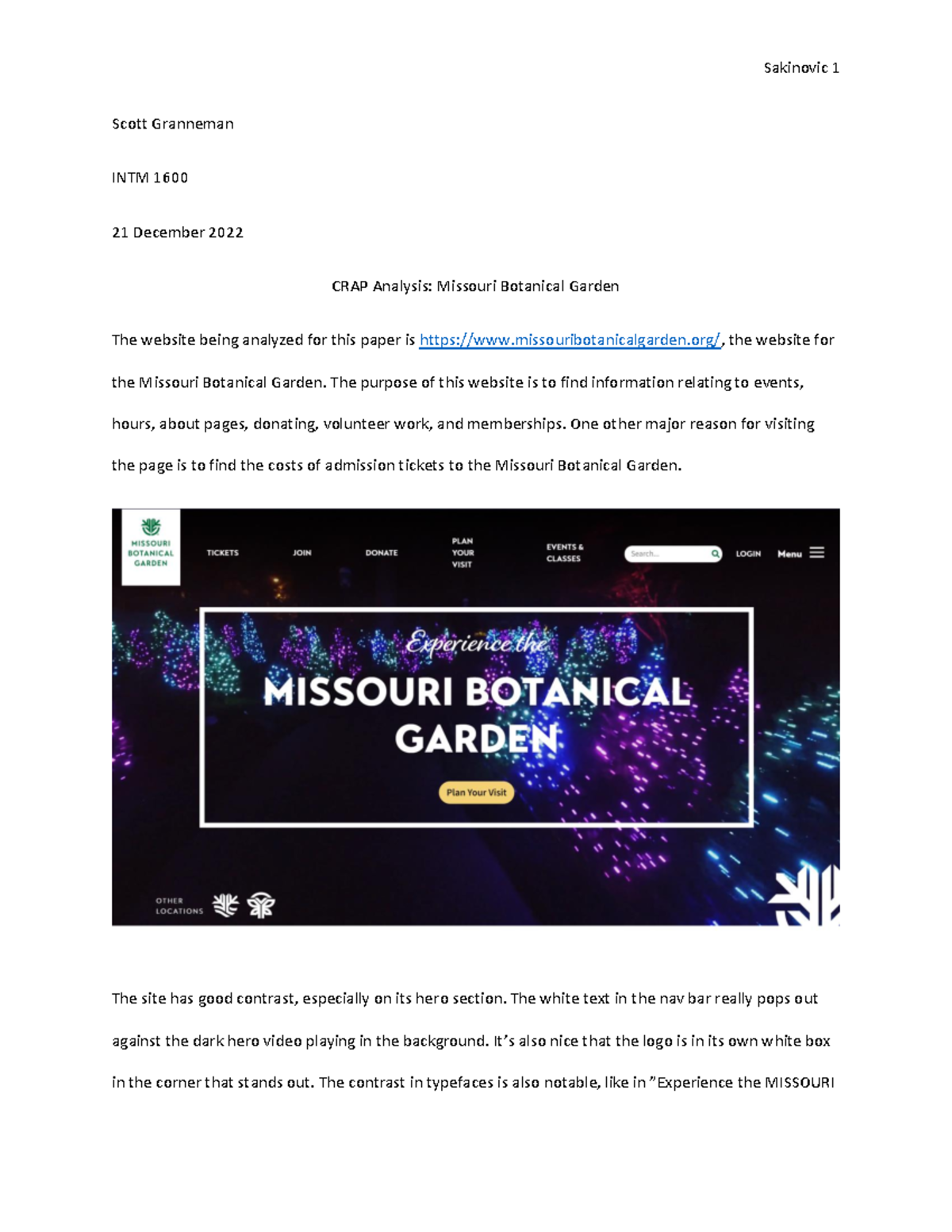 CRAP analysis - Scott Granneman INTM 1600 21 December 2022 CRAP ...