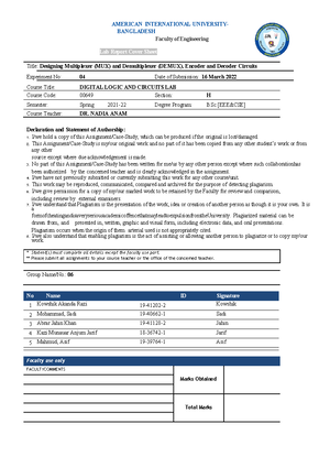Assignment Final 2 signal EEE - AMERICAN INTERNATIONAL UNIVERSITY ...