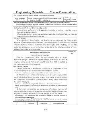 Unit 8 Metals and Metallic Materials - Reference for lesson preparation ...