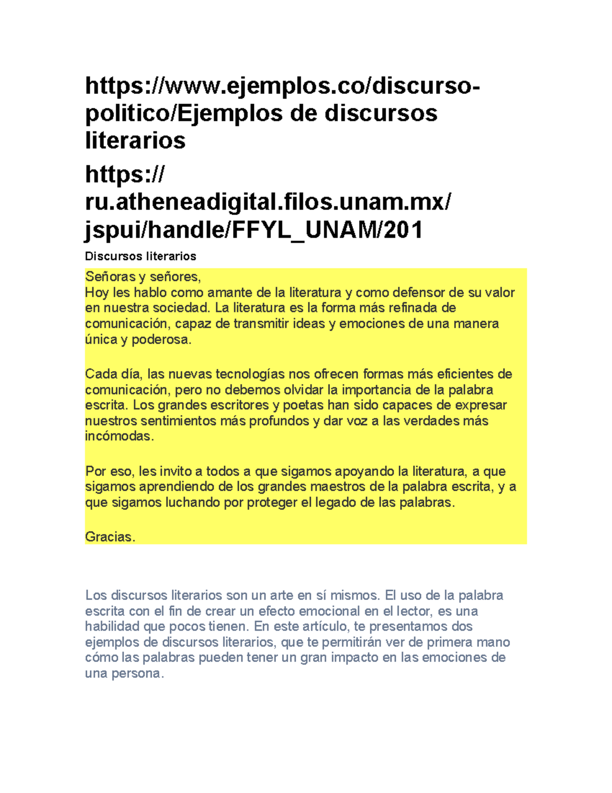Discursos - ejemplos/discurso- politico/Ejemplos de discursos ...
