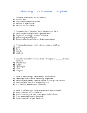 Ch13 Emotion - Management-Psychology - AP Psychology Ch. 13 Emotion ...