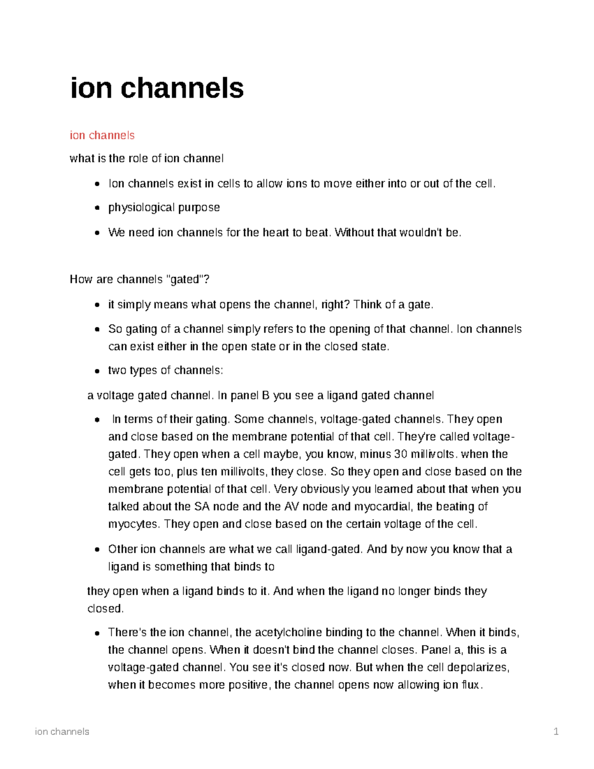 Ion channels - ion channels ion channels what is the role of ion ...