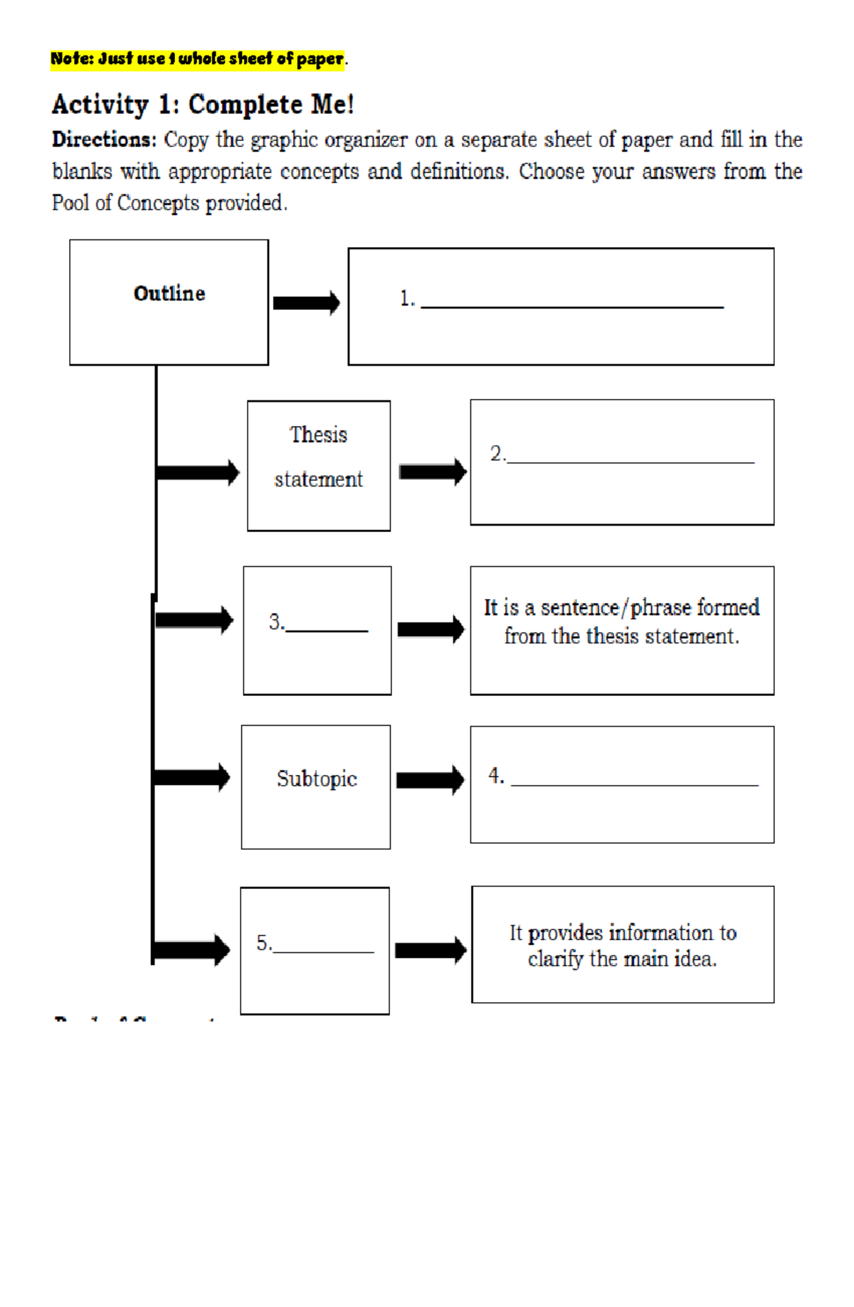 Learning-activities - hope it helps! - Note: Just use 1 whole sheet of ...