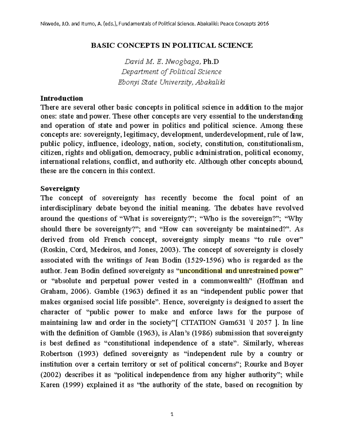 Basic Concepts IN Political Science - BASIC CONCEPTS IN POLITICAL ...