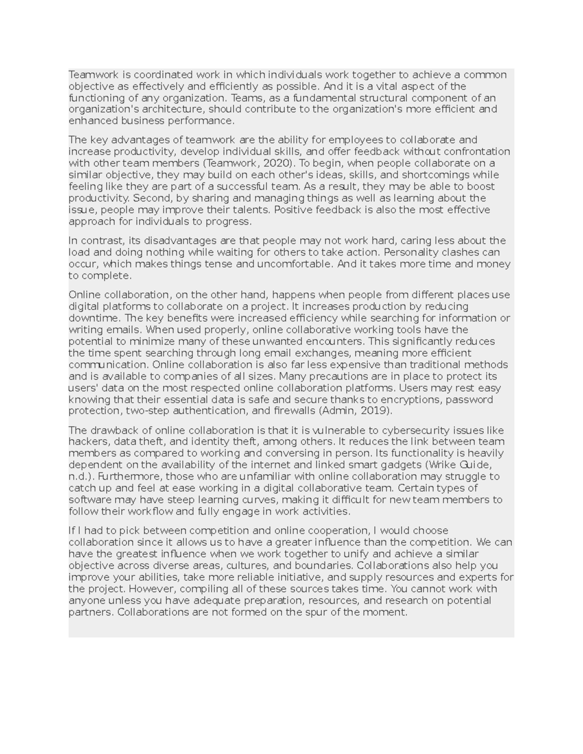 Advantages AND Disadvantages OF Teamwork - Teamwork is coordinated work ...