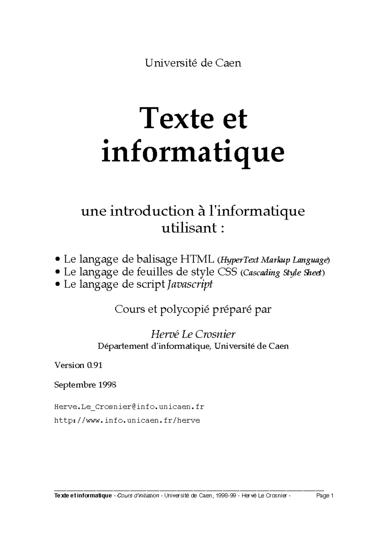 Baseshtml-copie - Cours d'informatique - ####### - Studocu