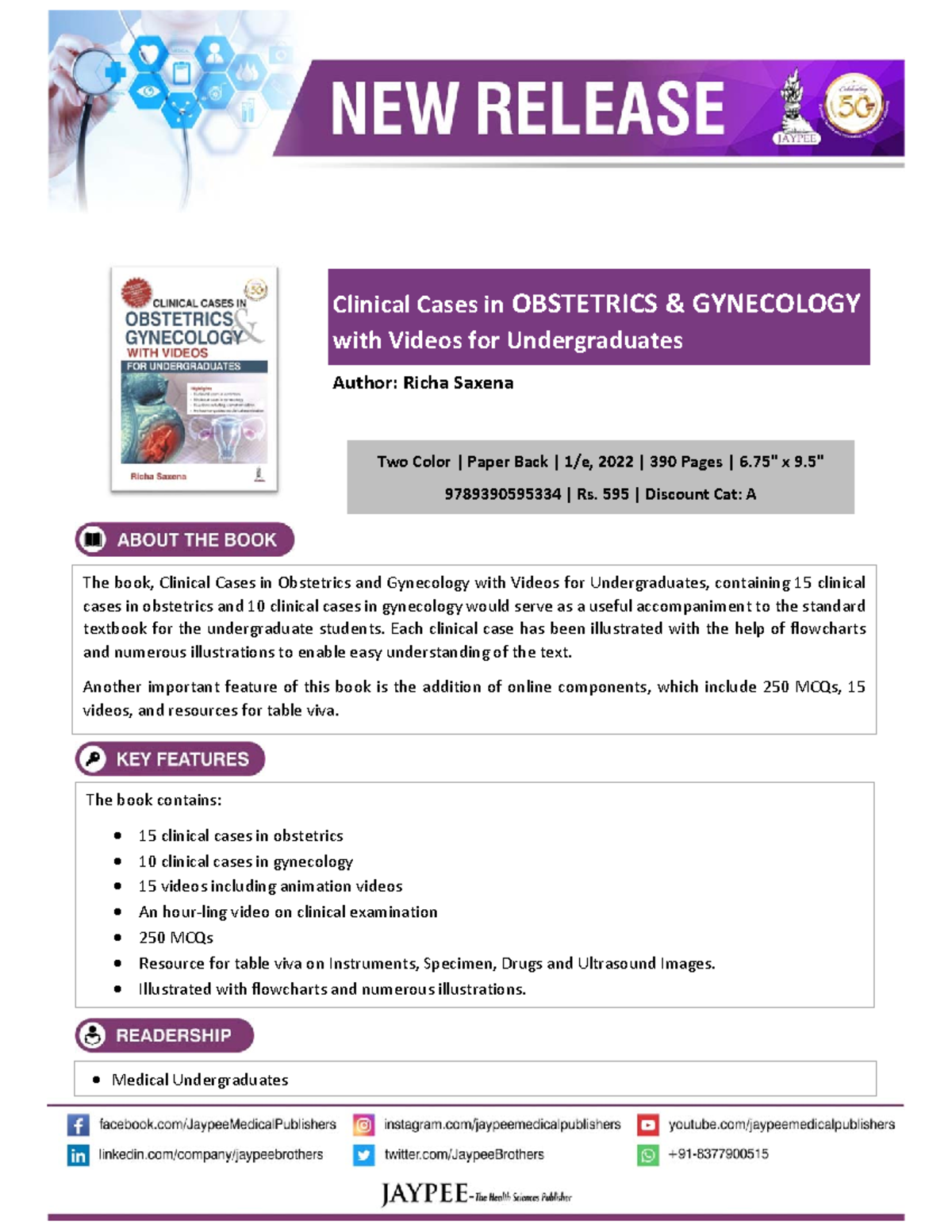 Richa Saxena- Clinical Cases in Obstetrics & Gynecology - The book ...