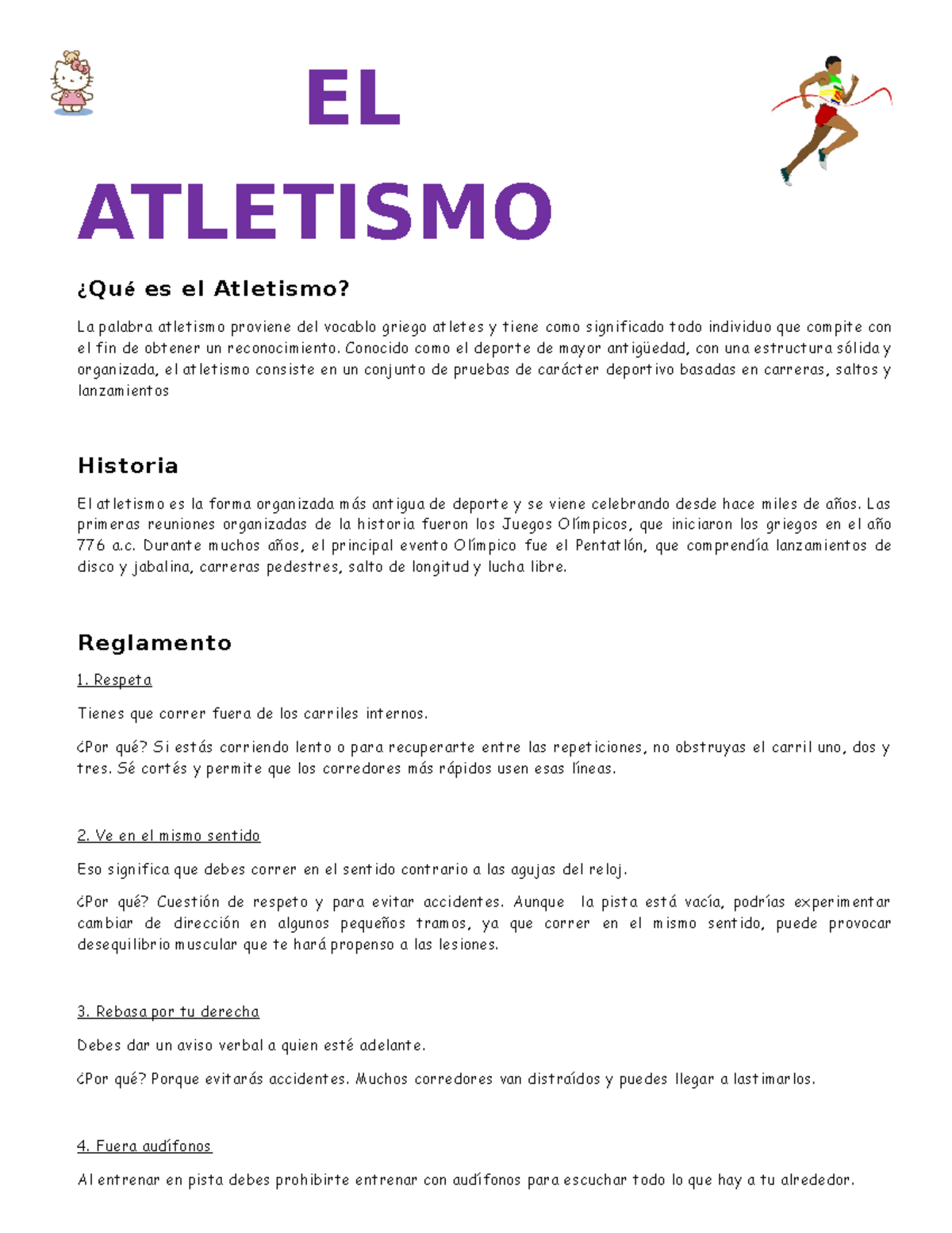 EL Atletismo - Educación - EL ATLETISMO ¿Qué es el Atletismo? La ...